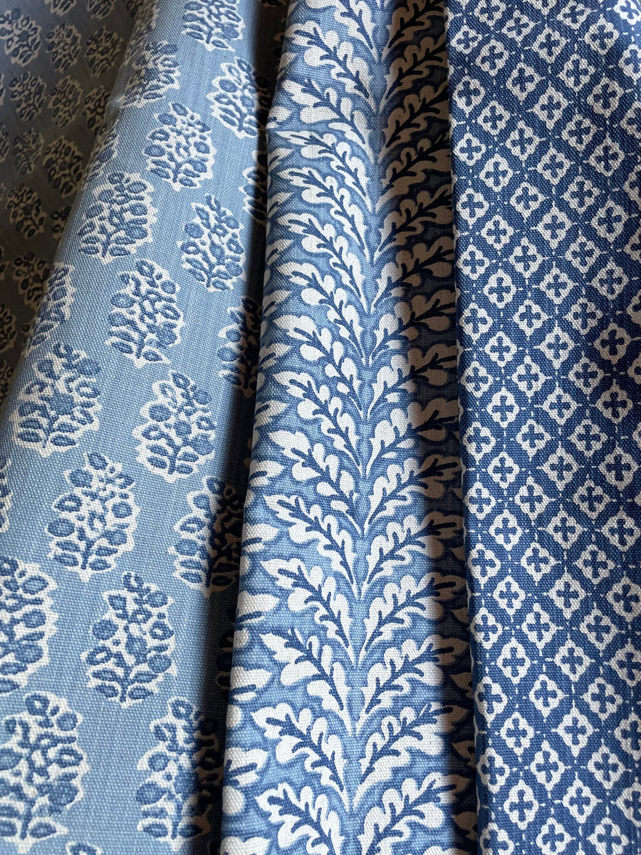 Florentia Azure Bleu Home Decor Fabric / Cotton Upholstery Fabric ...