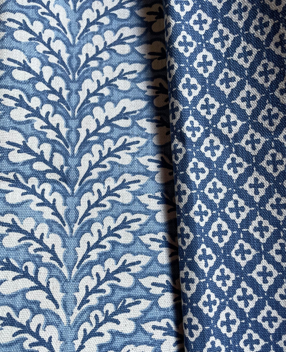 Florentia Azure Bleu Home Decor Fabric / Cotton Upholstery Fabric ...