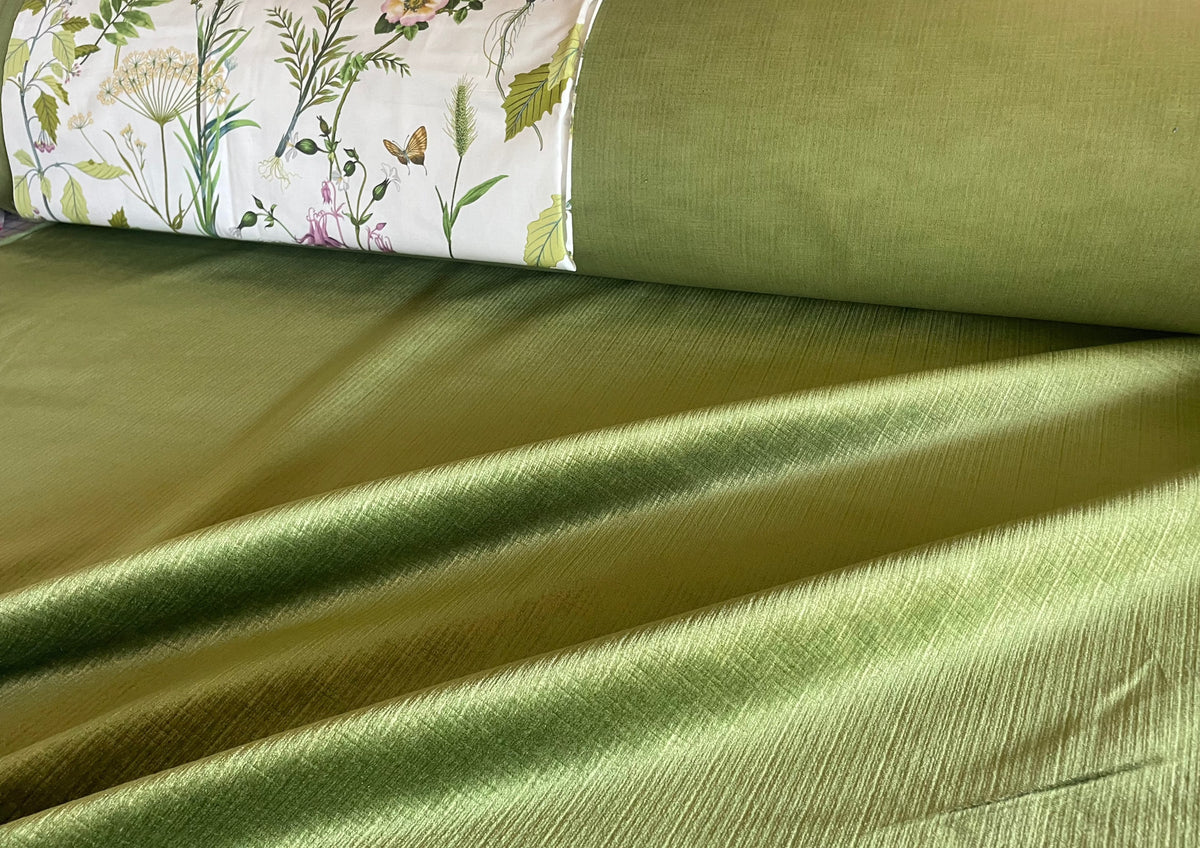 Chartreuse Velvet Upholstery Fabric by the yard / Green Velvet Home Fa ...