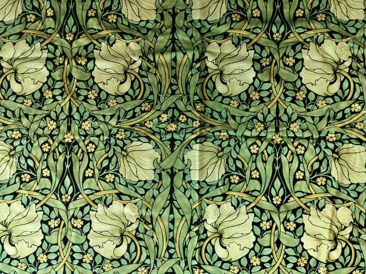 Velvet William Morris Pimpernel Upholstery Fabric by the yard / Green ...