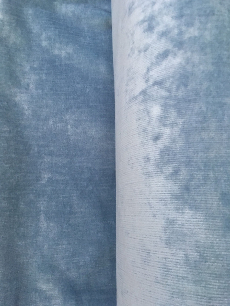 Ice Blue Upholstery Fabric by the yard / Light Blue Velvet Home Fabric ...
