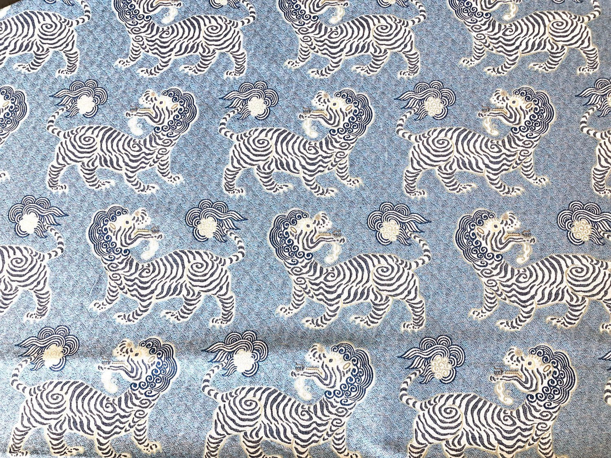 Tibet Woven Jacquard Upholstery Fabric by the yard / Chinoiserie Home ...