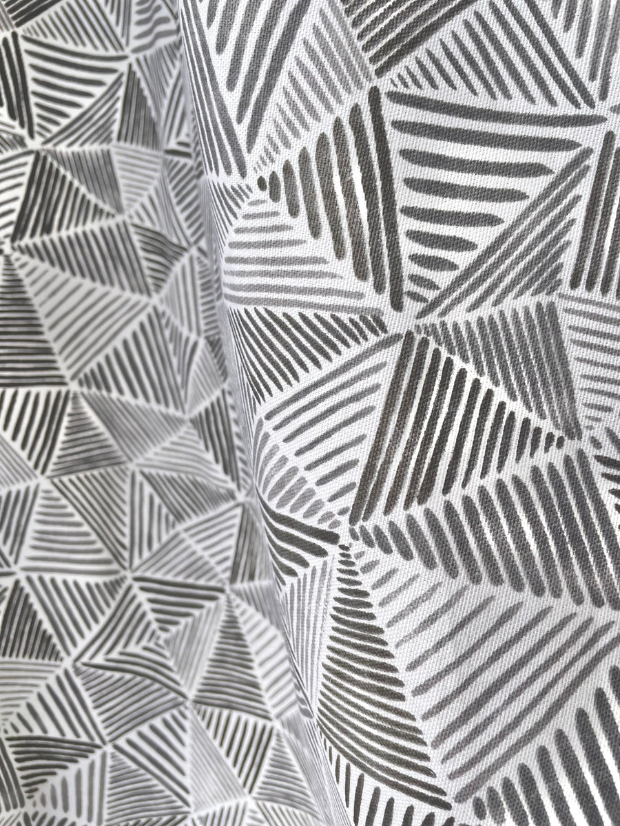 SALE: Grey Boho Triangles Home Decor Fabric / Waverly Cotton Upholstery ...