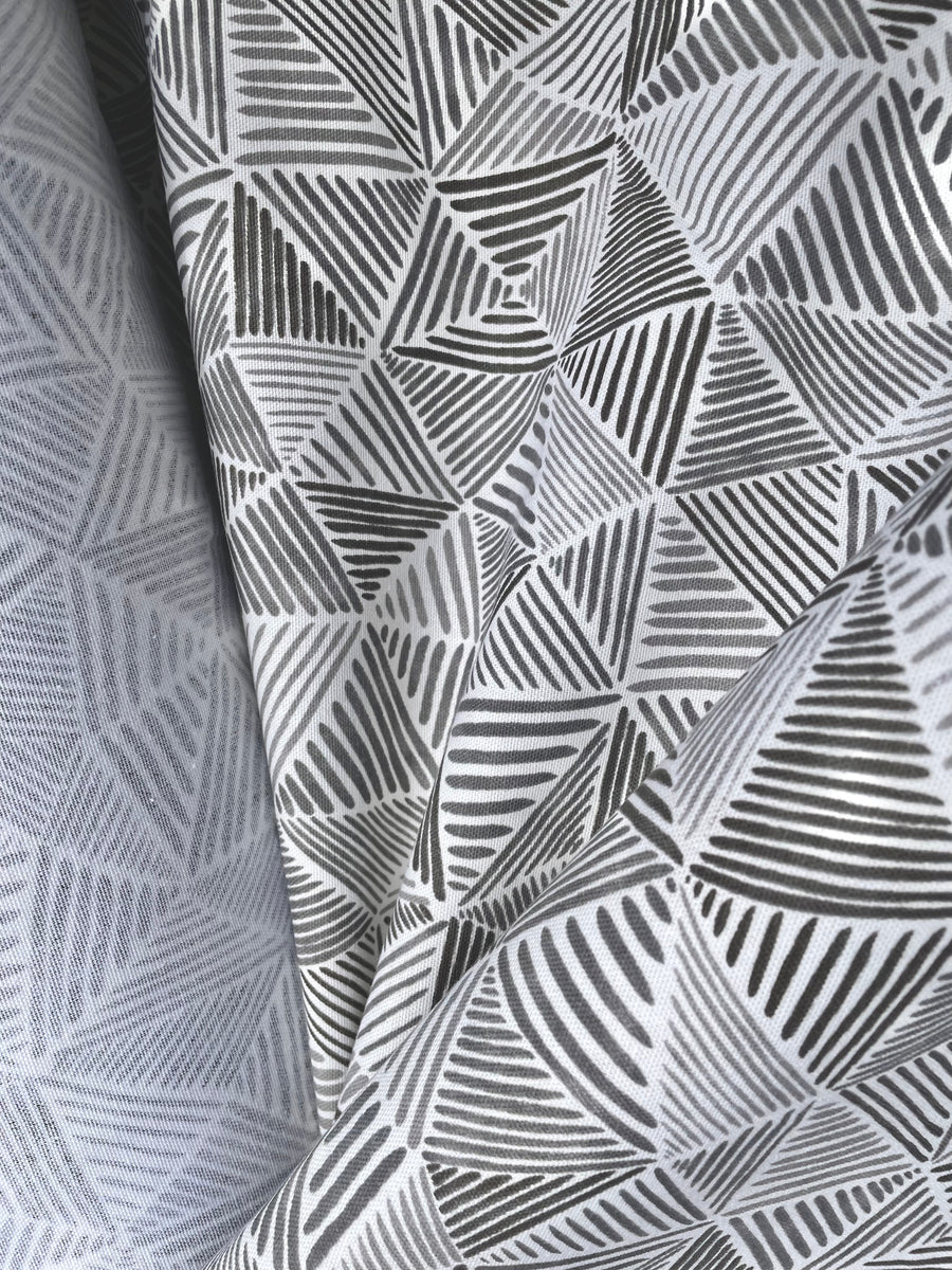 SALE: Grey Boho Triangles Home Decor Fabric / Waverly Cotton Upholster ...